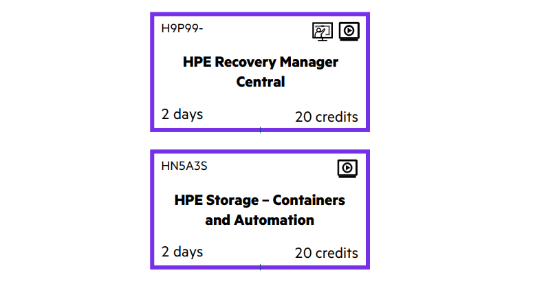 Storage Training and Certification | Education Services: HPE
